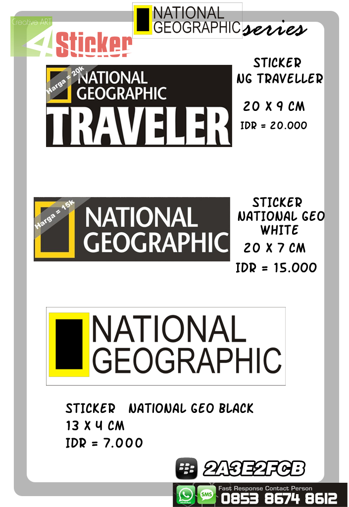 4 Sticker DC ( Design Cut): Sticker - National Geographic