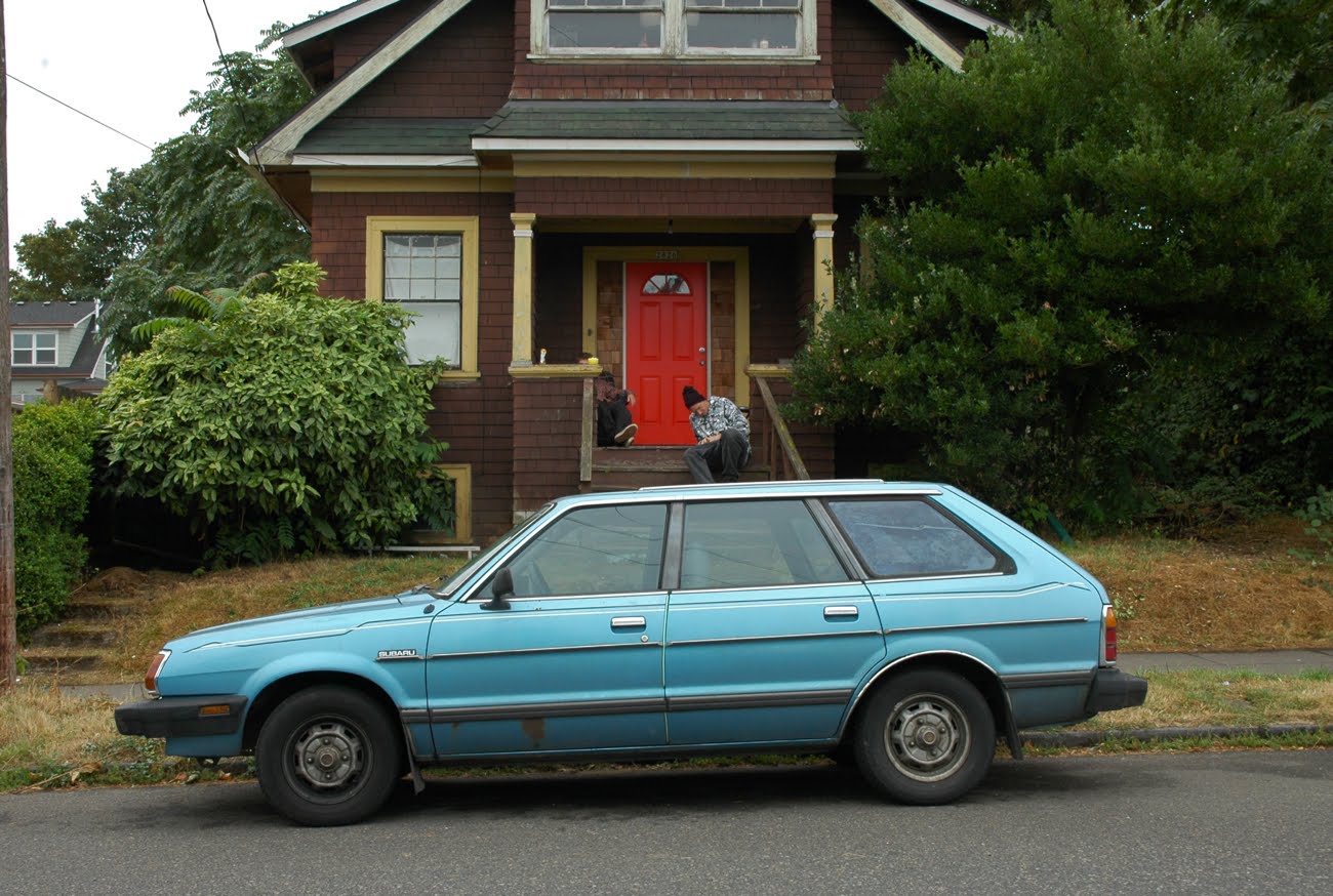 OLD PARKED CARS.: 1981 Subaru GL-5 wagon.