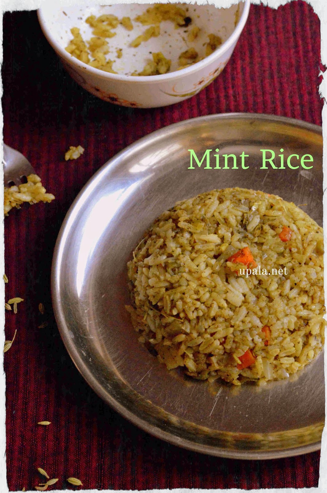 Upala: Mint Rice/Pudina Pulao (No Onion No Garlic)