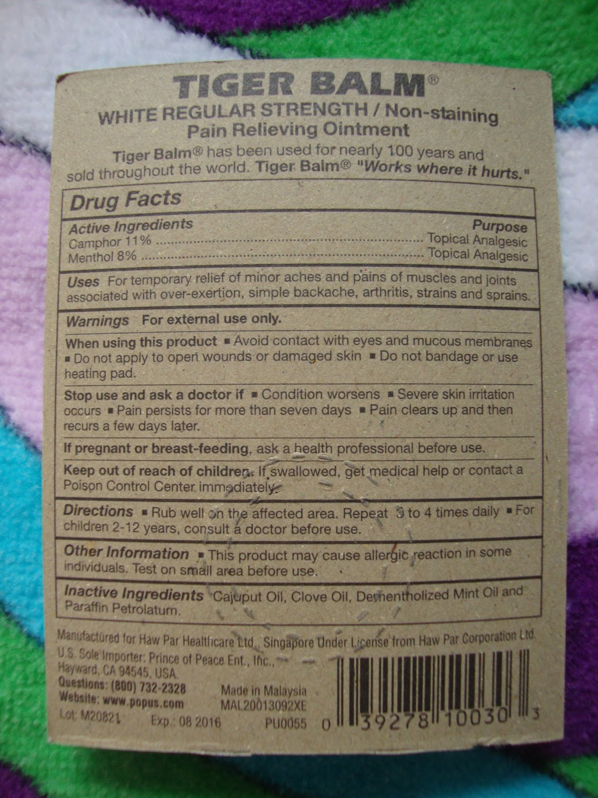 El Hada Azul: IHERB - TIGER BALM - WHITE REGULAR STRENGTH