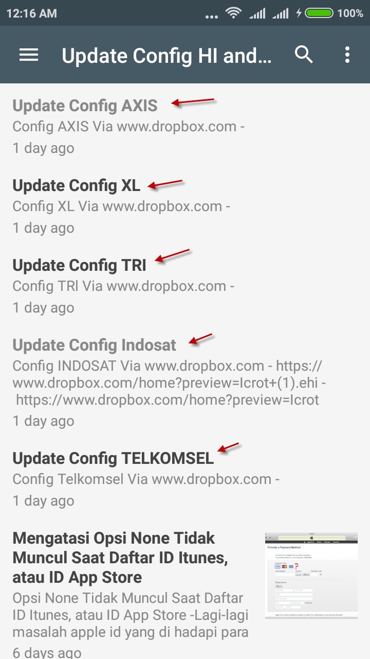 Update Config HTTP Injector dan eProxy All SIM Card | CoretanBe