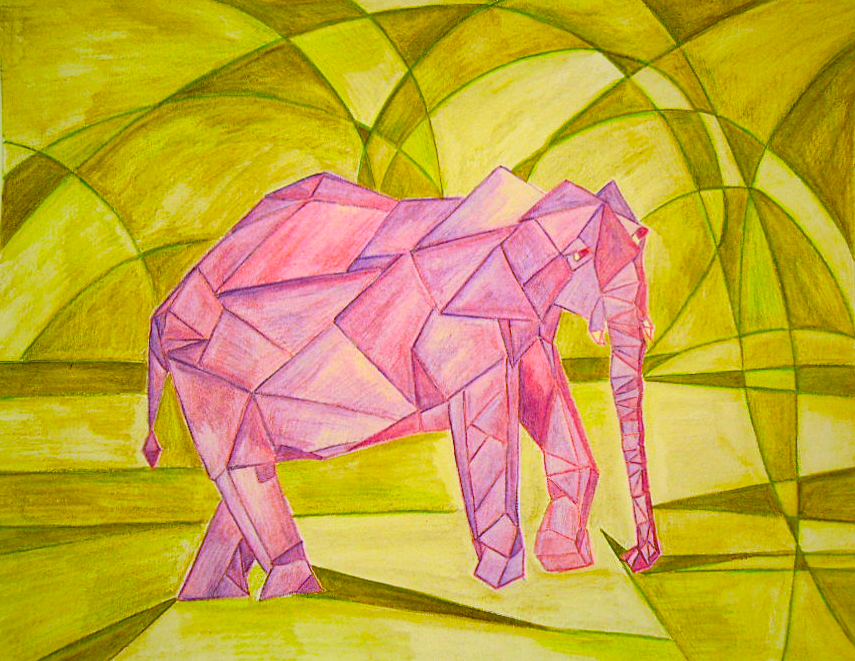 An Elephant a Day: Elephant No. 262: Cubism