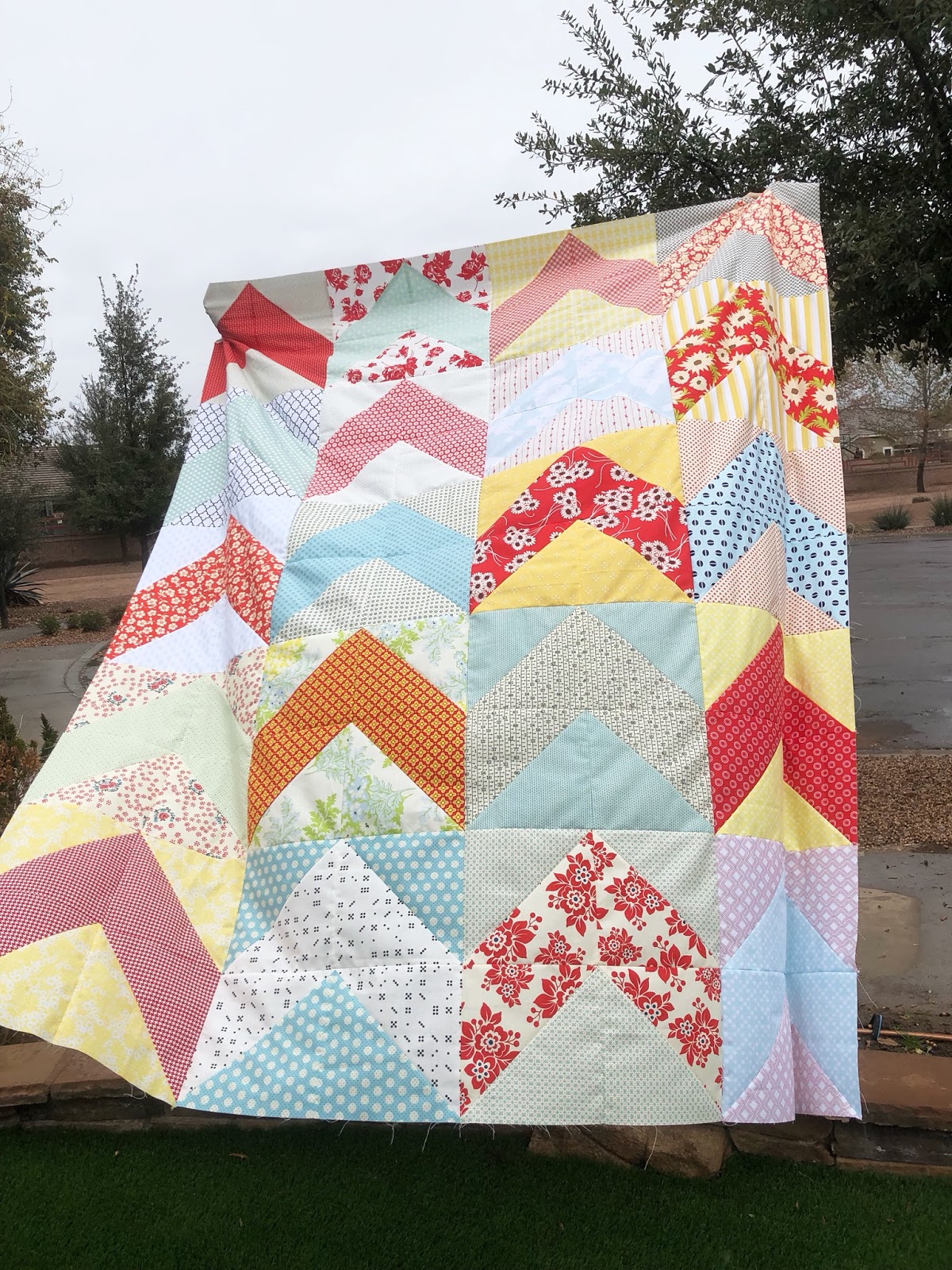 Splish Splash Stash: chevron blocks