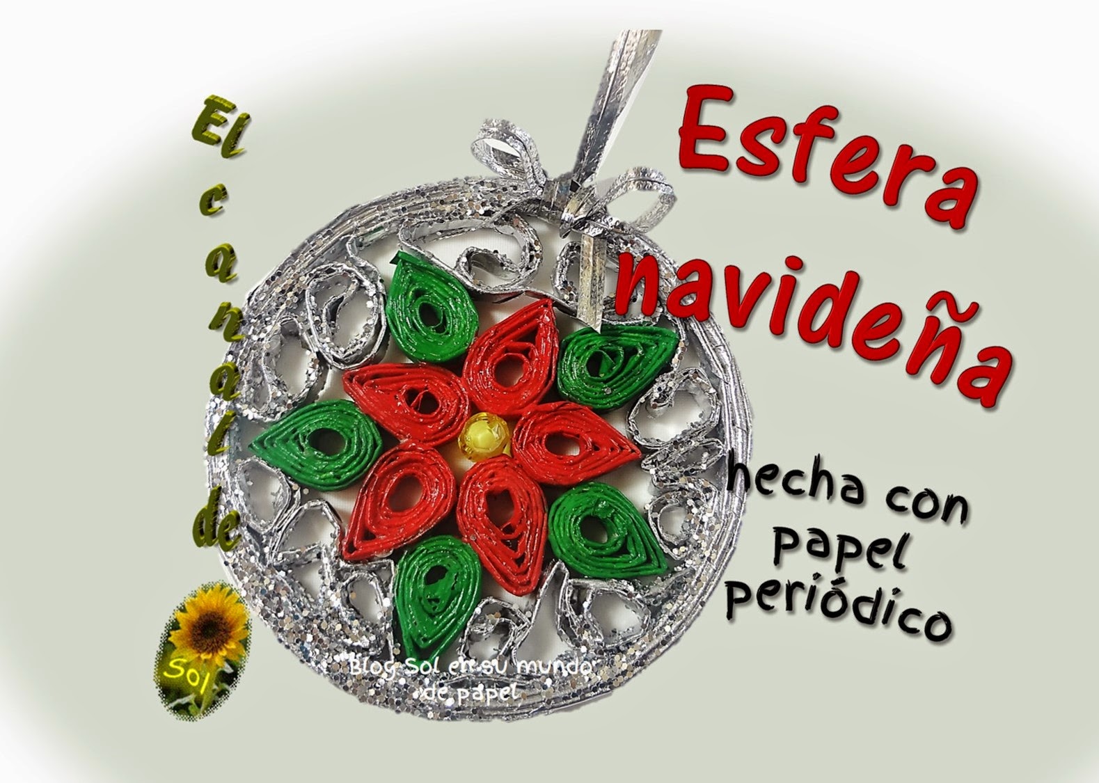 Cómo hacer una esfera navideña con papel periódico
