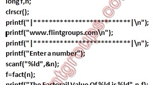 C Program to print the Factorial of a given number using recursion ...
