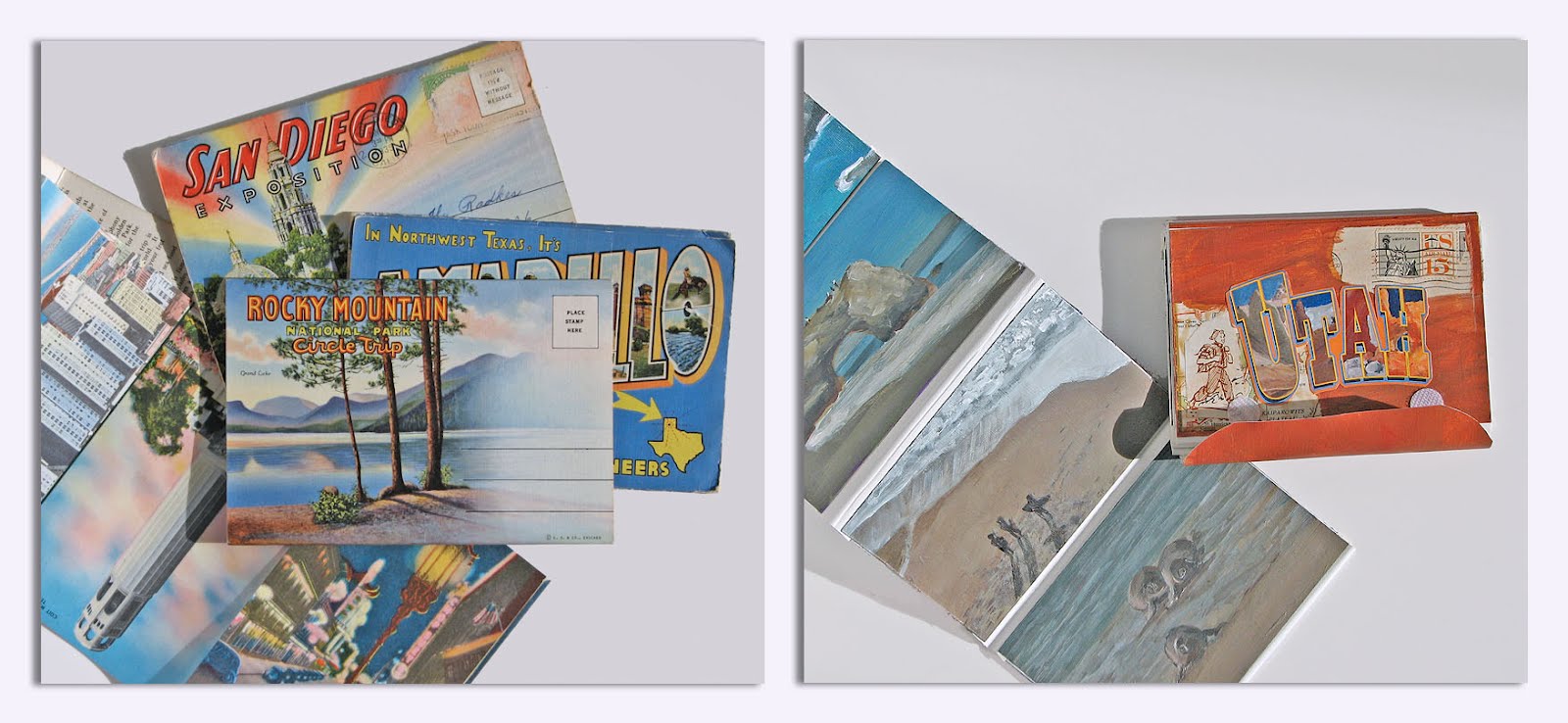Tofu's Art Blog: Post-Vintage Postcard Booklets