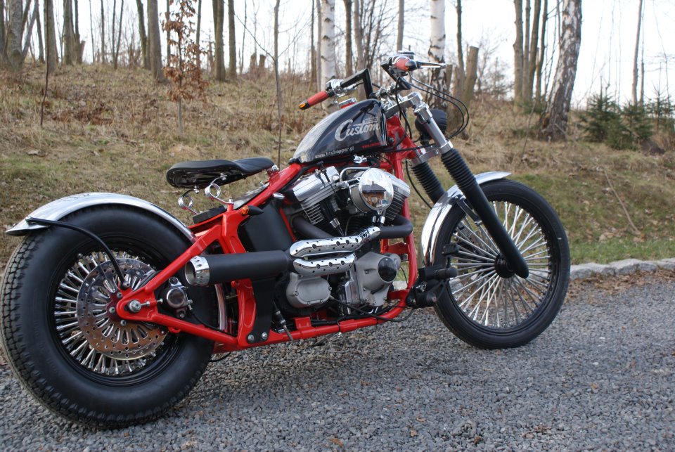 biker excalibur II: Red Bobber by BT Choppers