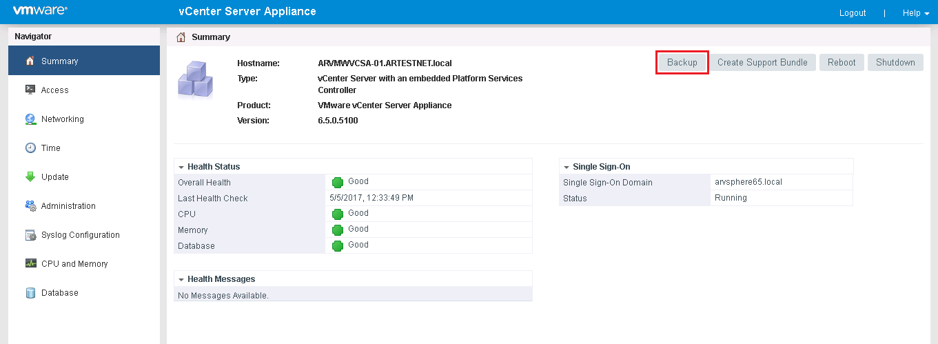 VMware VCSA 6.5 vCenter Backup and Restore process | TechCrumble