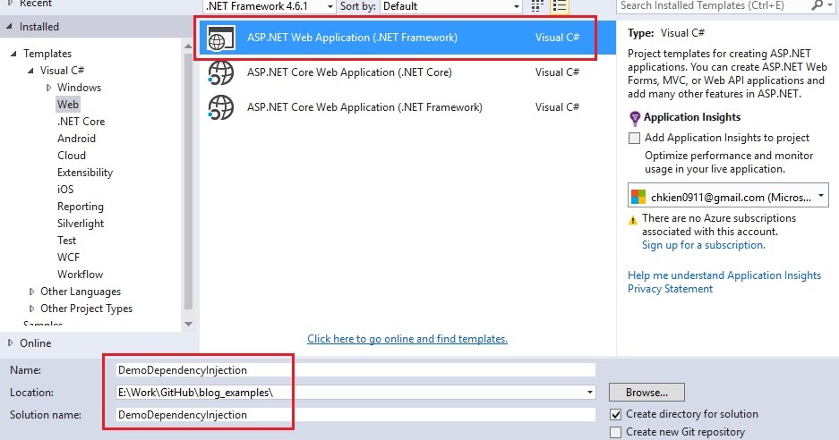 Kiên's Blog - Góc .NET: Tạo demo áp dụng Dependency Injection trong ASP ...