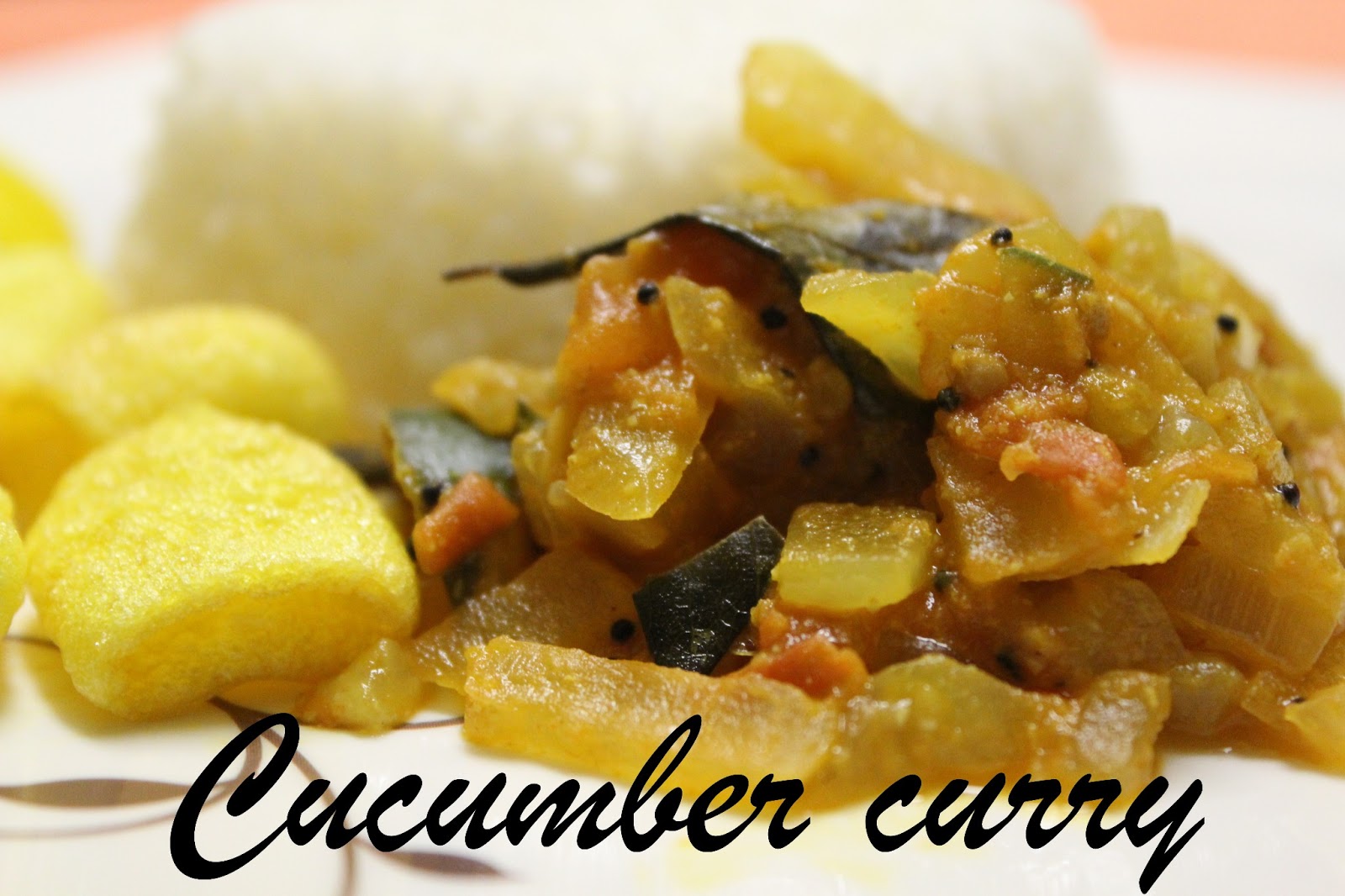 Sabdha's Kitchen: Cucumber curry/Vellarikai Poriyal