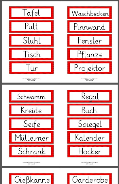 Grundschultante: Wortkarten fürs Klassenzimmer