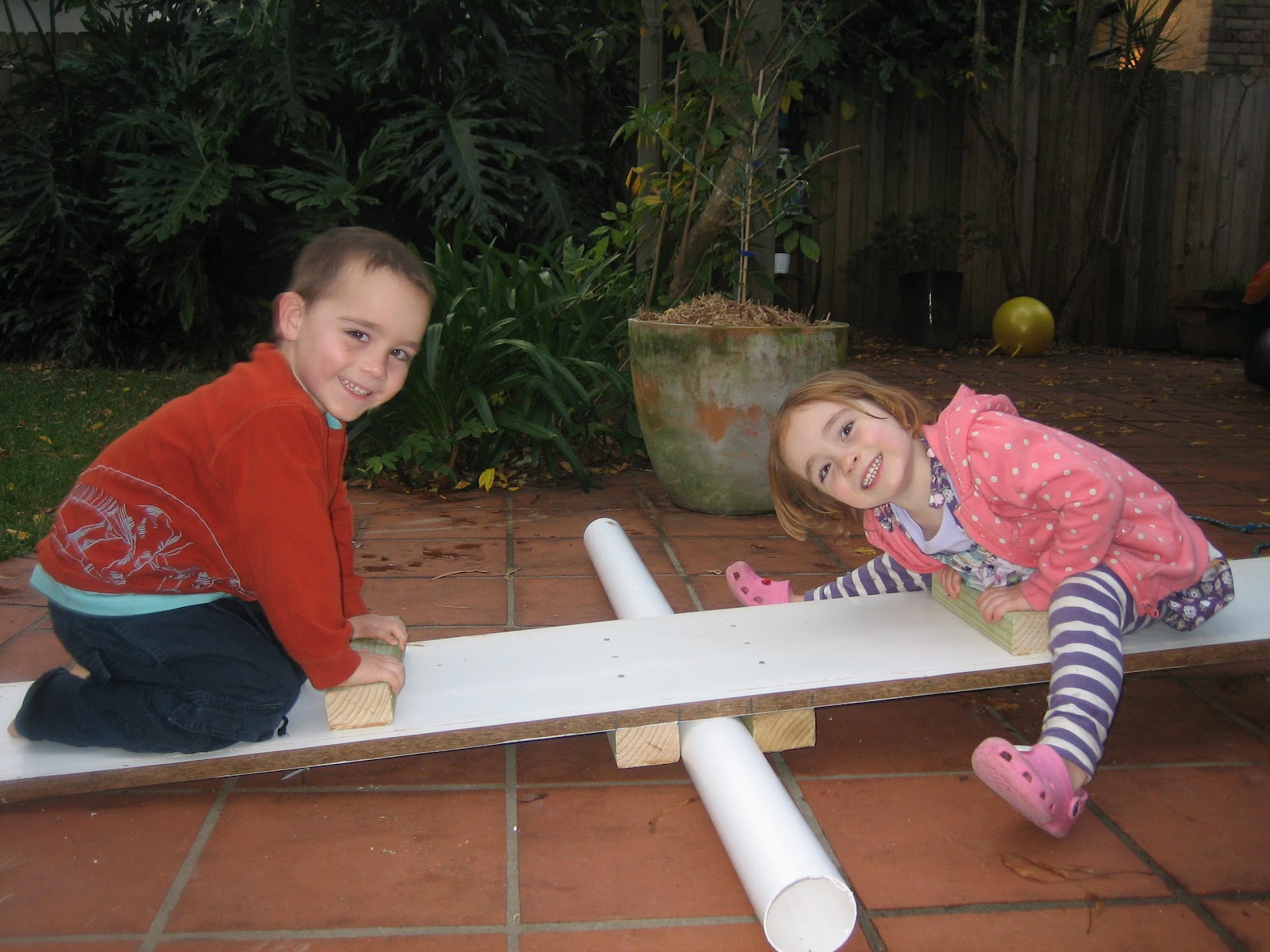 Crafty little people: Home made see-saw