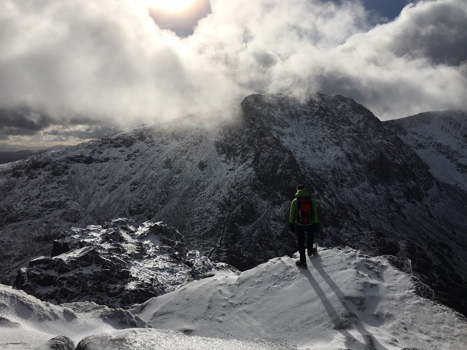 Rob Johnson: North Ridge of Tryfan in the snow with Trail Magazine