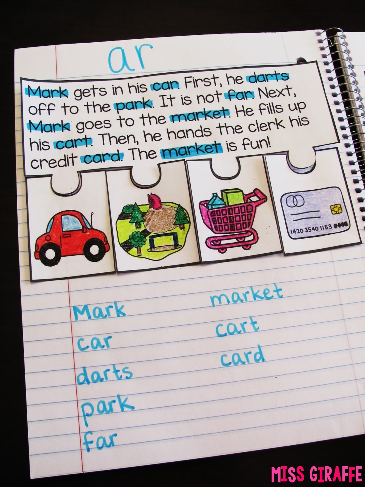 Miss Giraffe's Class: Phonics Fluency Notebooks