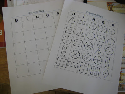 Day's Class Notes: Fraction Bingo