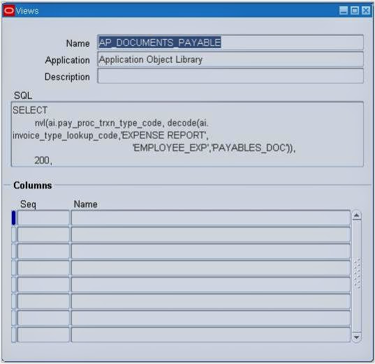 How to get table/Column data in oracle apps from front end (FND_TABLES ...