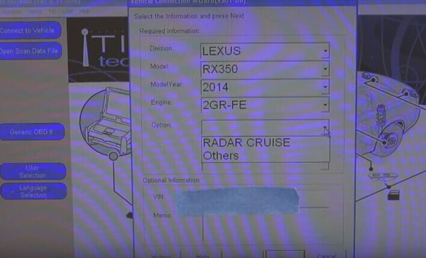 car diagnostic area : Techstream Program LEXUS RX350 2014 Remote Key ...