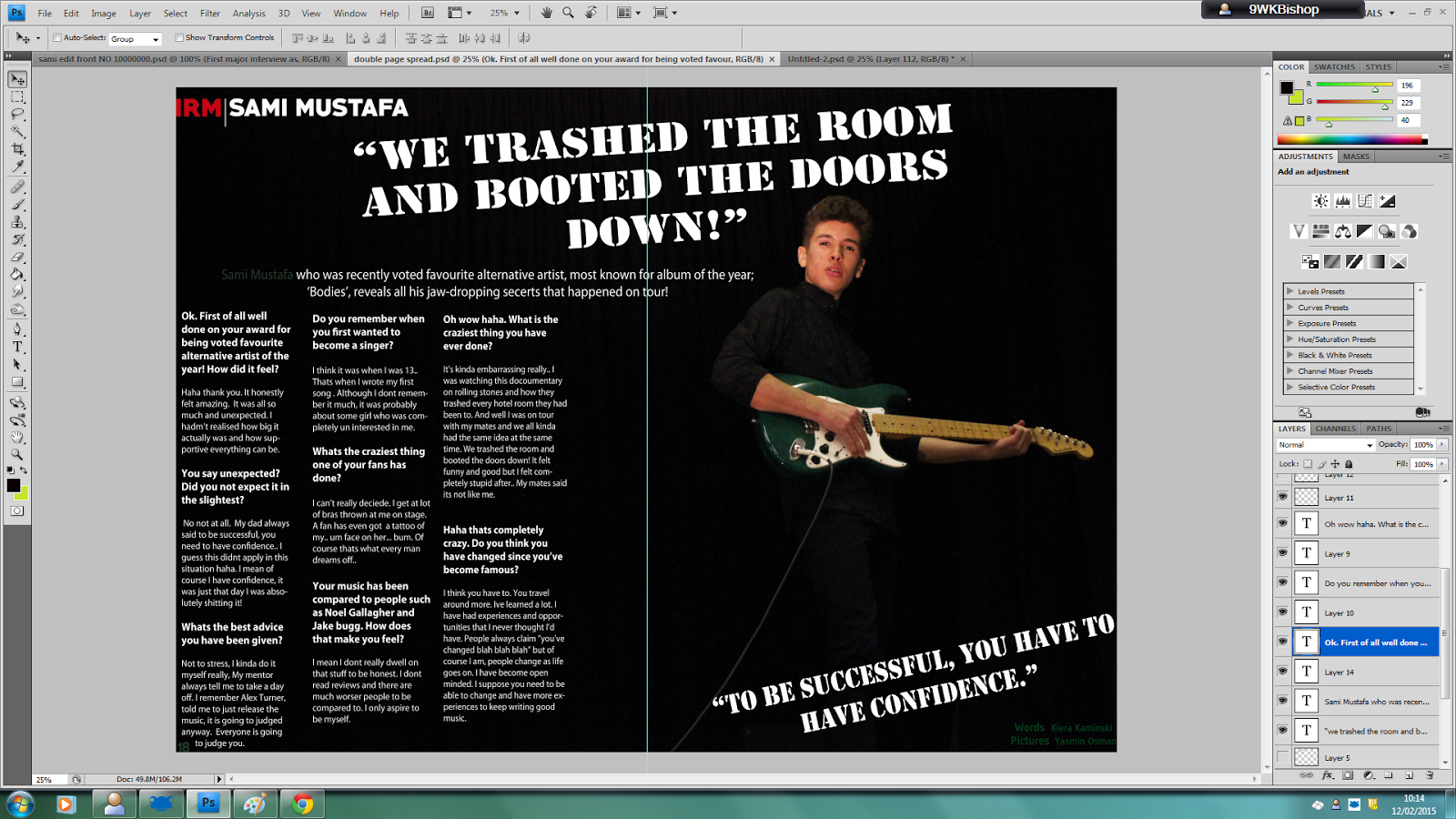 Music magazine: Double Page Spread