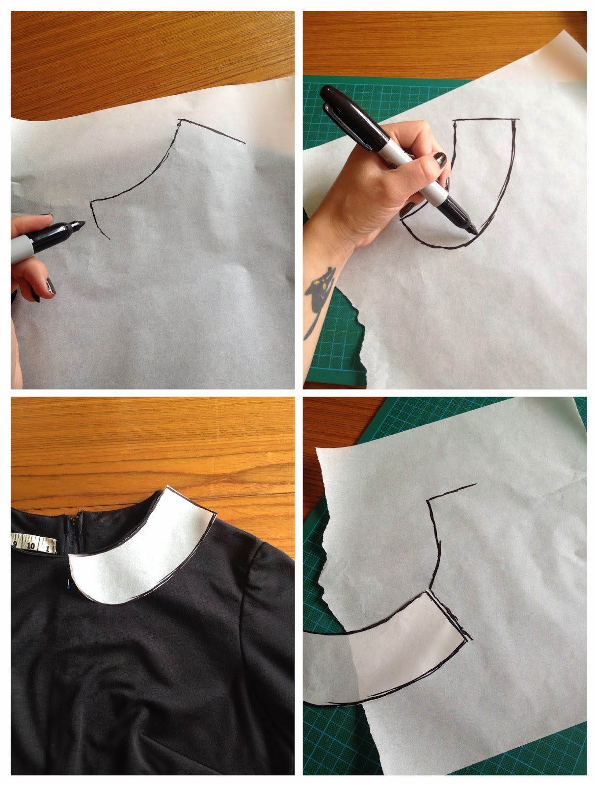 Sewing the 60s: Tutorial - Peter Pan collar and cuffs