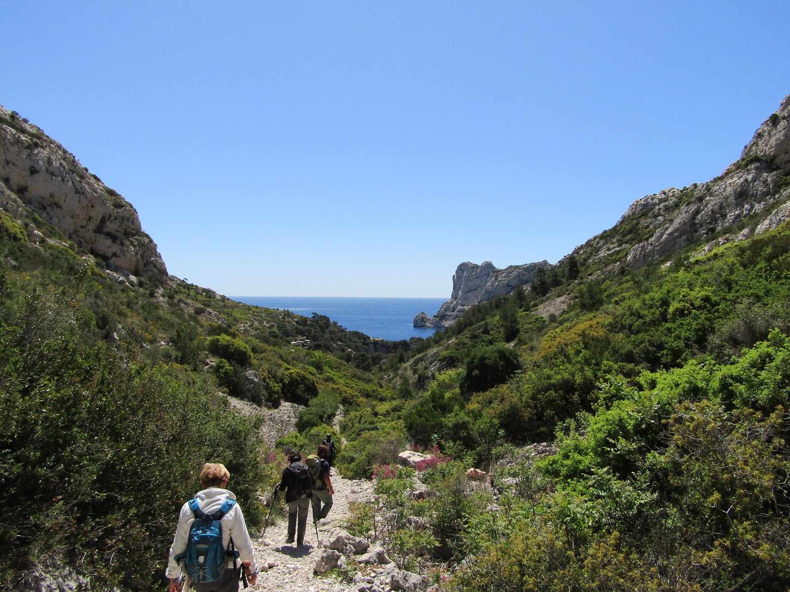 Photos des randonnees dans les calanques
