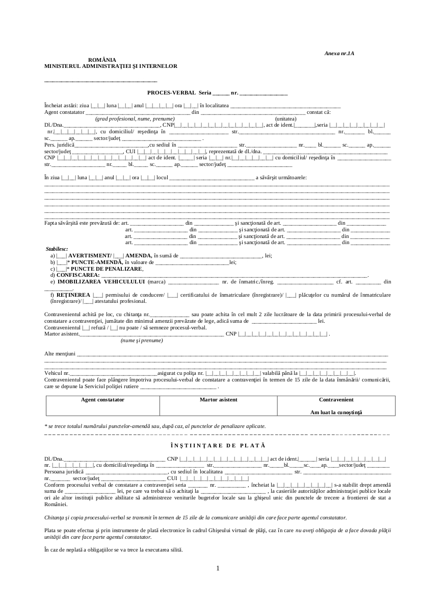 Regulamentul de aplicare a O.U.G. 195/2002: Anexe