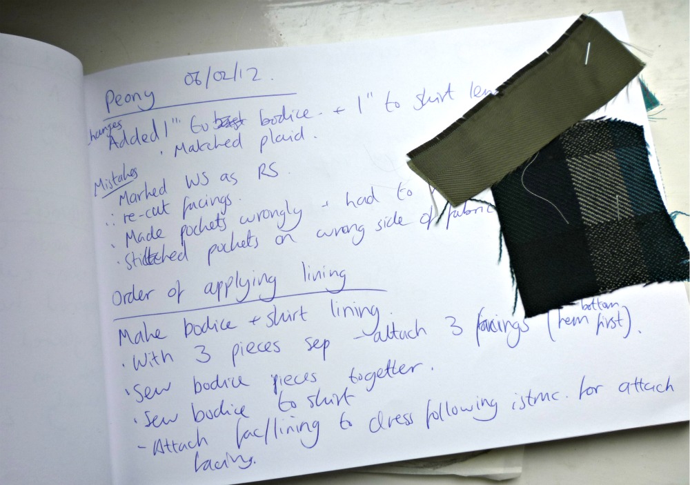 Kestrel Makes: Do You Keep a Sewing Diary?