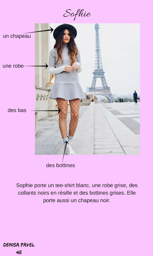 Cours de français: Décrire une tenue (DENISA)