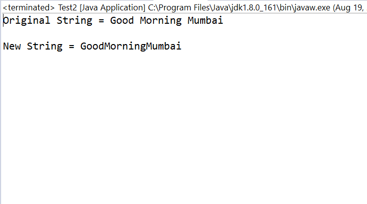 How Do You Remove All White Spaces From A String In Java All Java Interview Programs