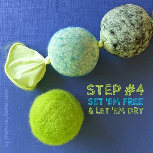 The Funky Felter: DIY Giant Felted Wool Ball Craft Tutorial