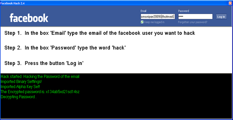 Real Facebook Hack: Download Facebook hack 2.4 for free