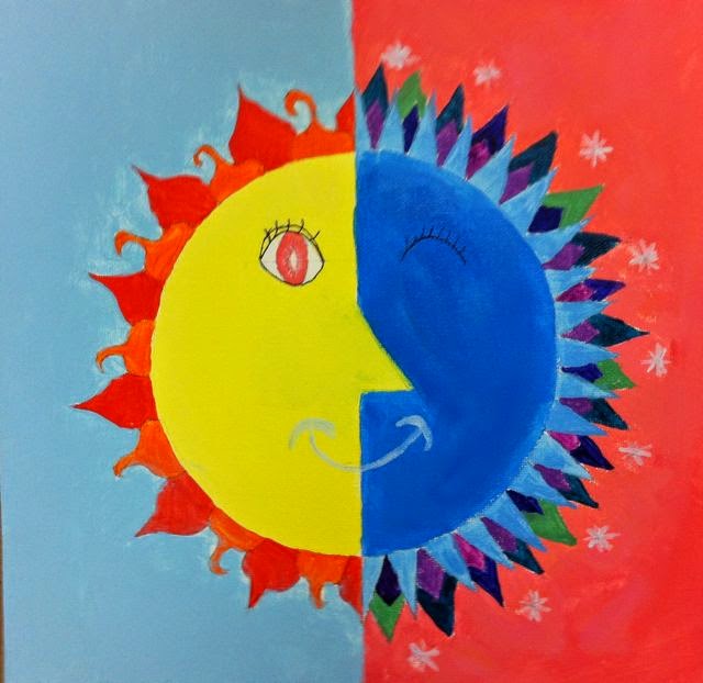 Room 101 Art: Warm and Cool Suns- ages 10-12