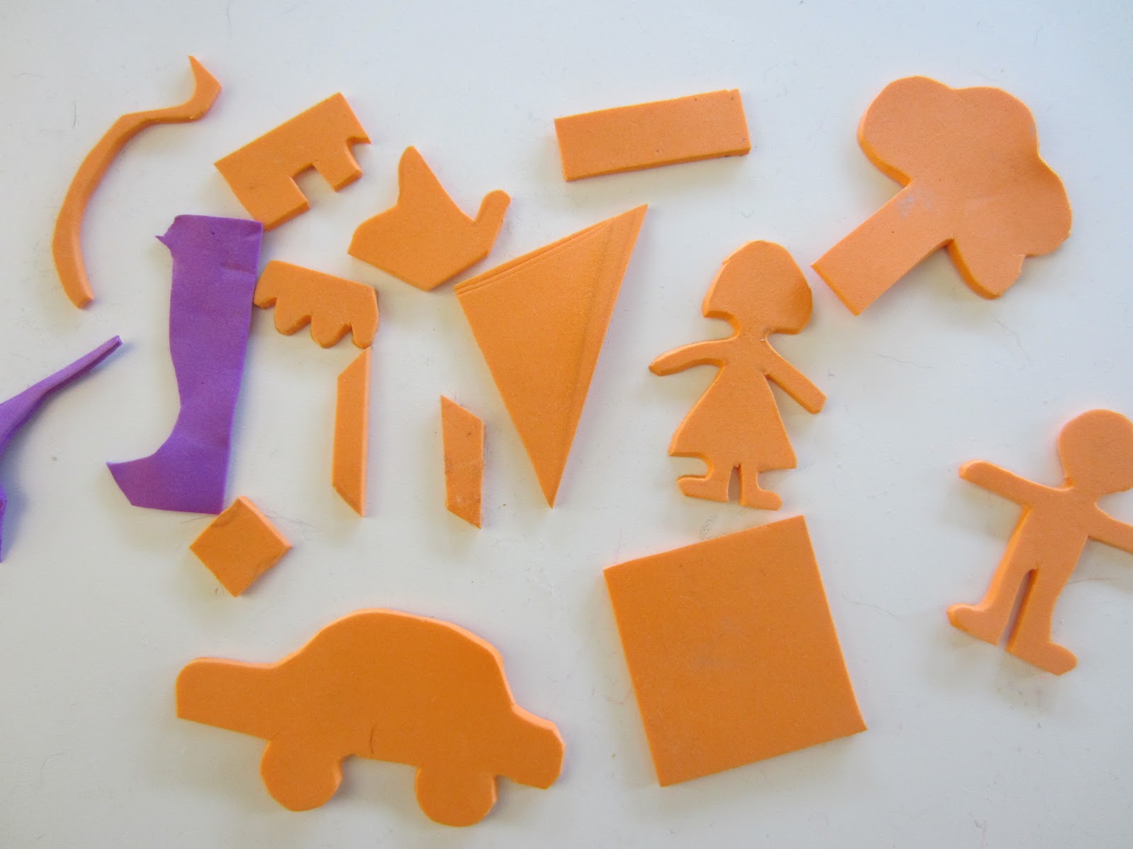 Learn with Play at Home: Storytelling with Foam Shapes on glass