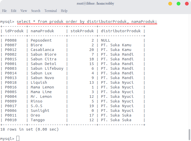 Perintah DDL dan DML di MySQL - Catatan Robby