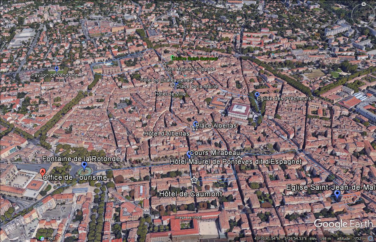 Méthodologie de la recherche: Carte personnelle - Google Earth