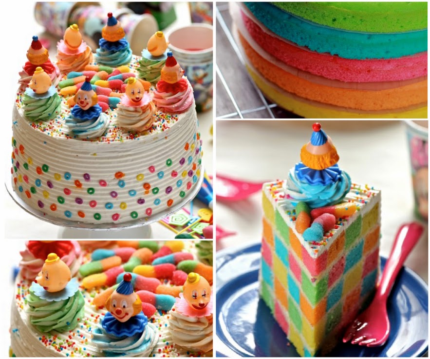 Ideas & Products: Checkerboard Rainbow Cake