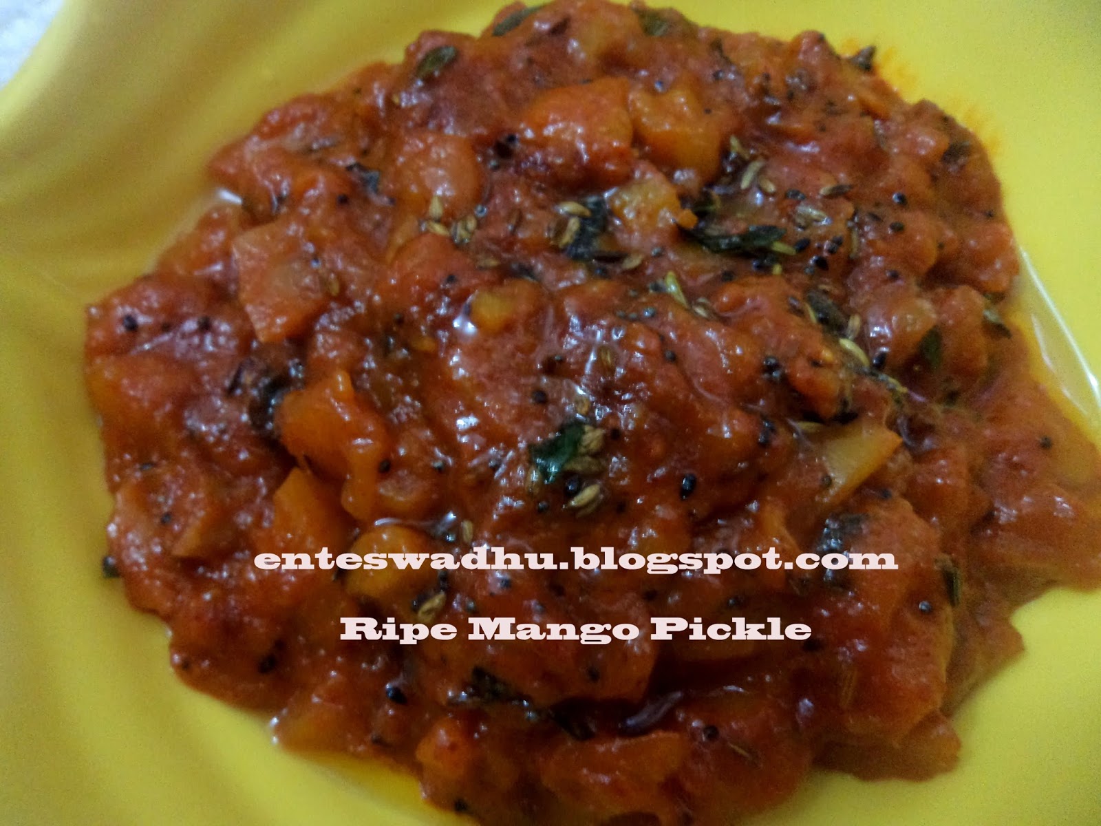 yummy!!!: Spicy Ripe Mango Pickle