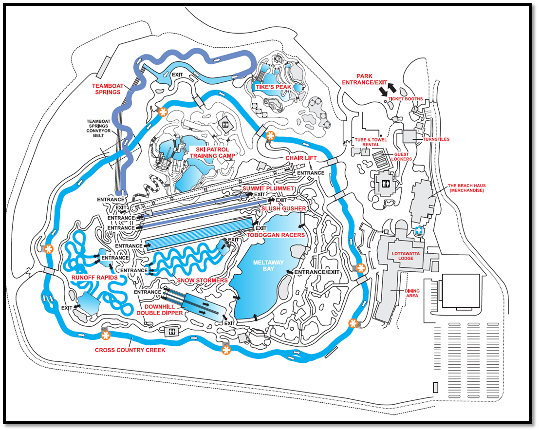 Amusement Authority: Disney's Blizzard Beach Overhead Layout