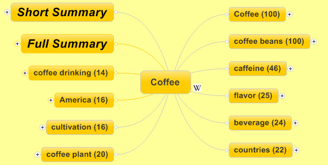 WebSummarizer: Creating mind maps with WebSummarizer