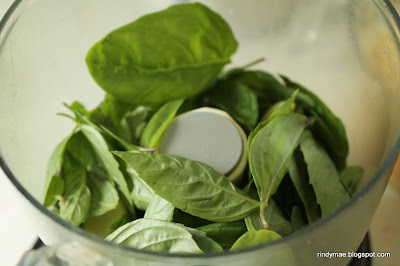 Rindy Mae: Basil Chickpea Puree With Shrimp and Roasted Veggies