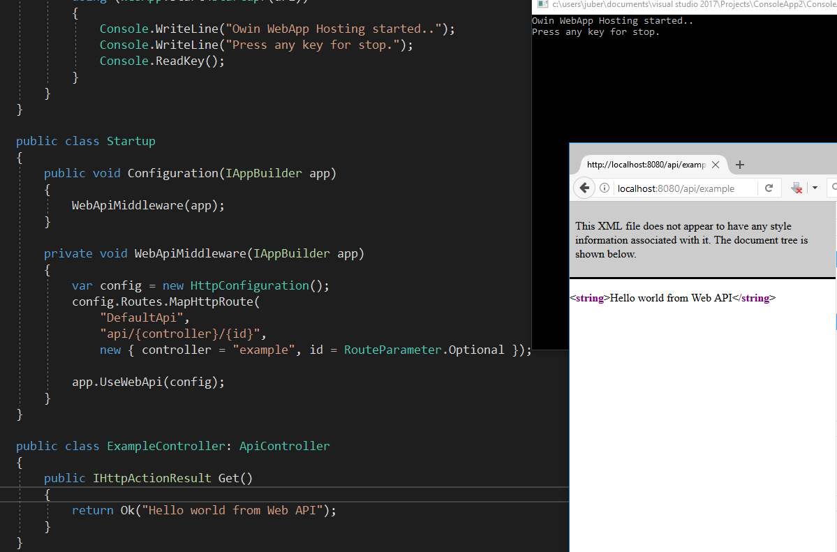 Use OWIN to Self-Host ASP.NET Web API Use OWIN to Self-Host ASP.NET Web API