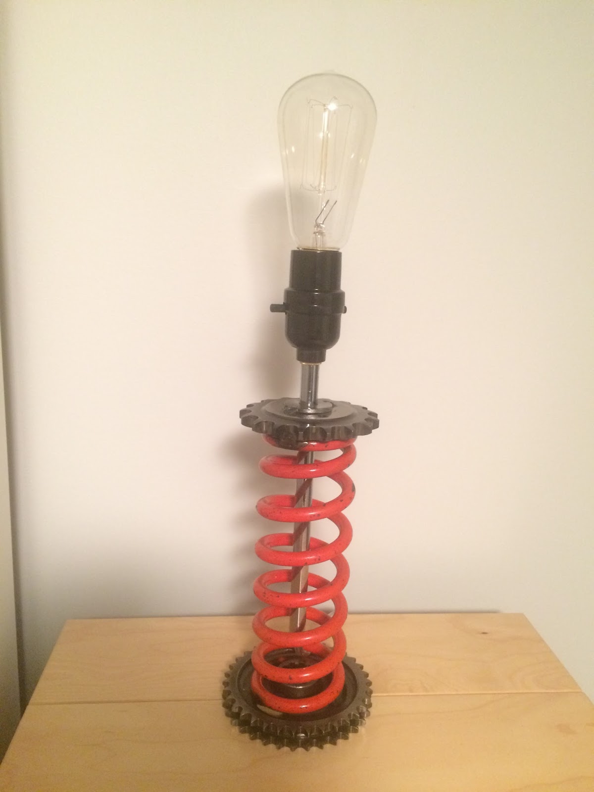 MOTO-cycle Metal Works: Shock Spring Lamps