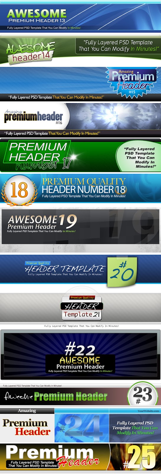 Template Header Full PSD