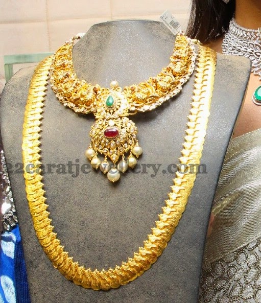 Kasu Haar and Heavy Gold Set - Jewellery Designs
