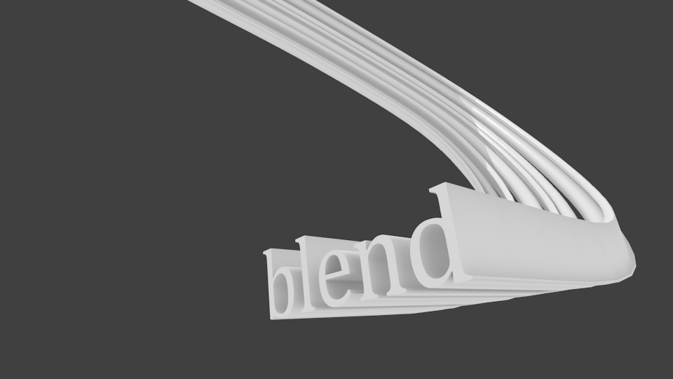 Render Just 3d Extruded Text Blender Sushi