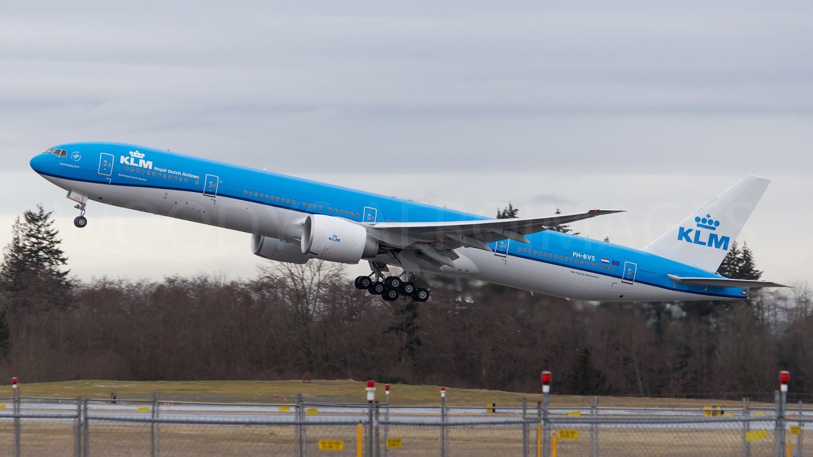 Puget Sound - Boeing Test Flights: PH-BVS B777-300ER KLM First Flight
