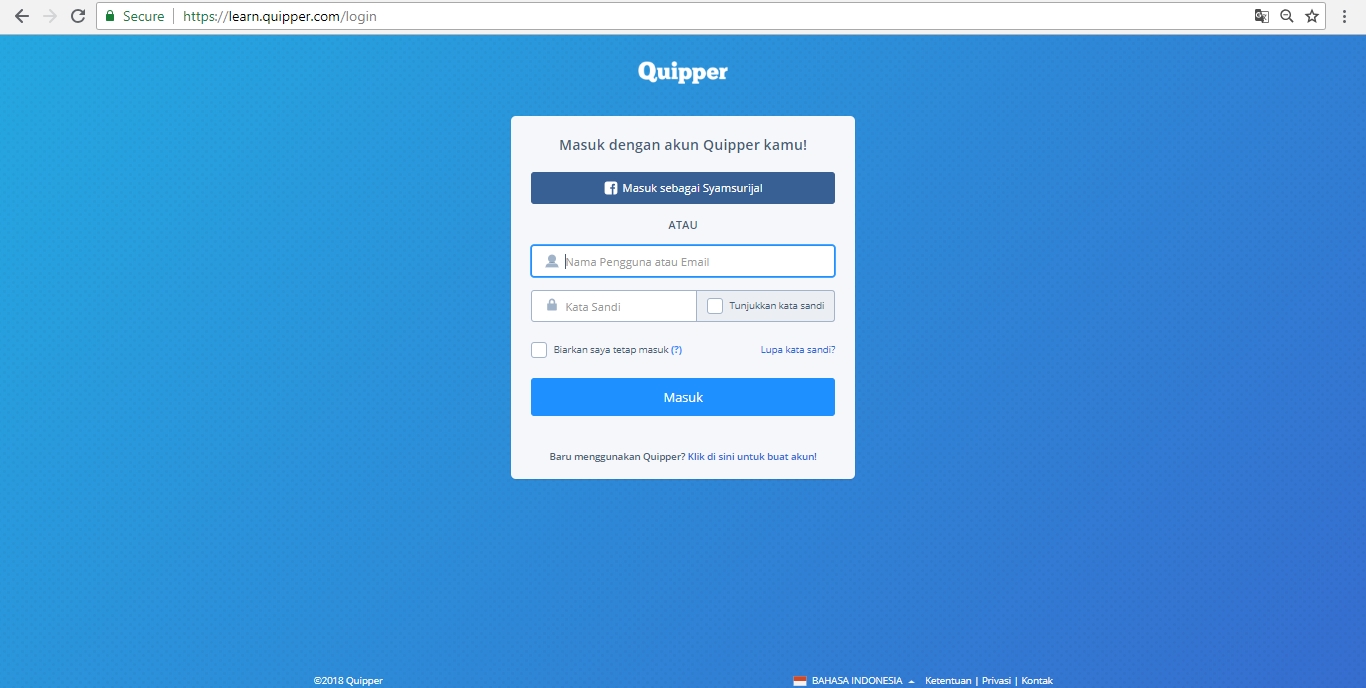 Cara Login di Quipper Video - BERBAGI ILMU