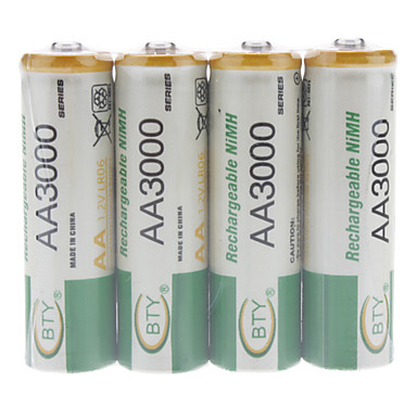 PRE-ORDER BARANG CHINA: Rechargeable Batteries AA 3000mAh - 4 biji
