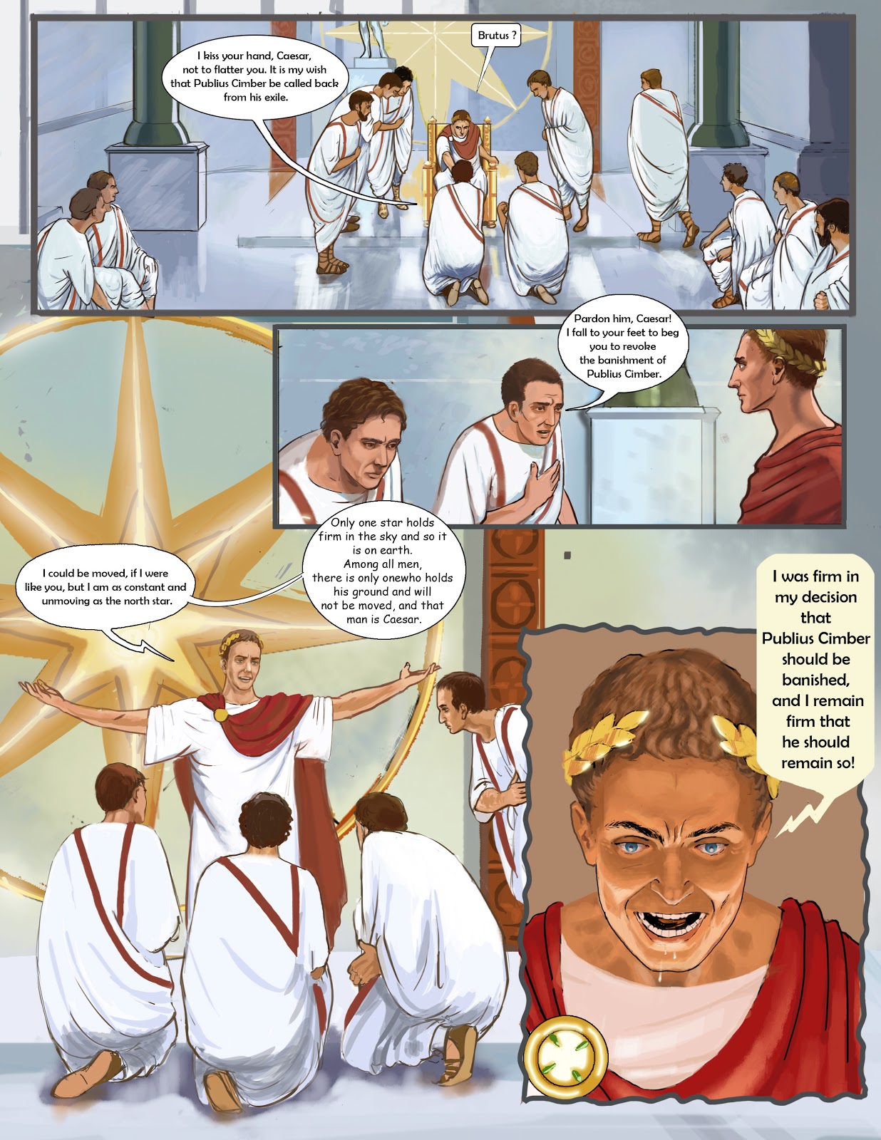 Julius Caesar Comic Strips