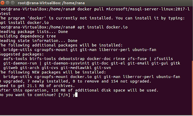 sql1996: Installation steps of SQL Server 2017 container image with Docker