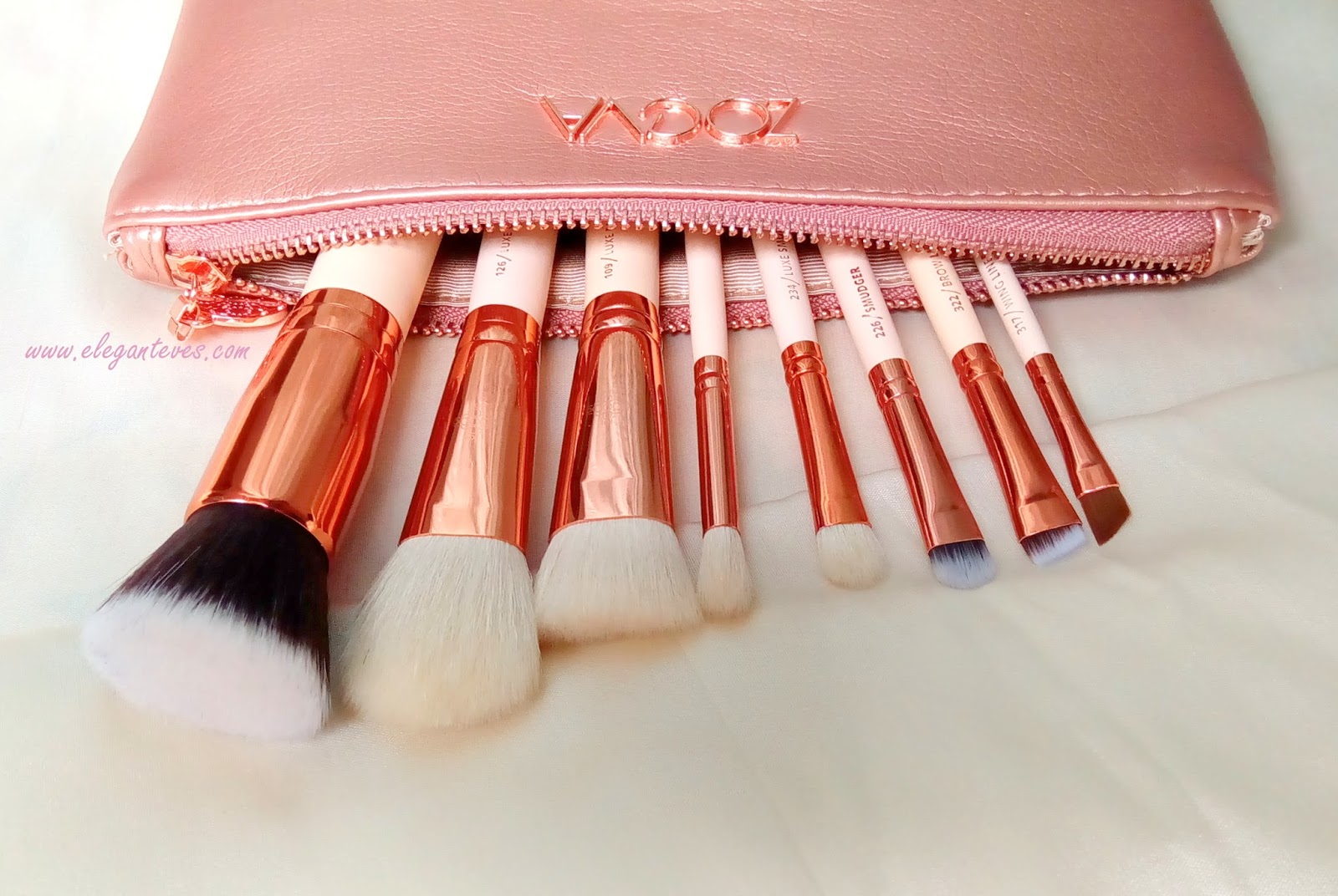 Review of Zoeva Rose Gold Brush Set Dupe from AliExpress - Elegant Eves